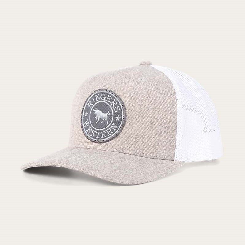 Signature Bull Trucker Cap - Grey Marle | BUCKIN' BOOTS