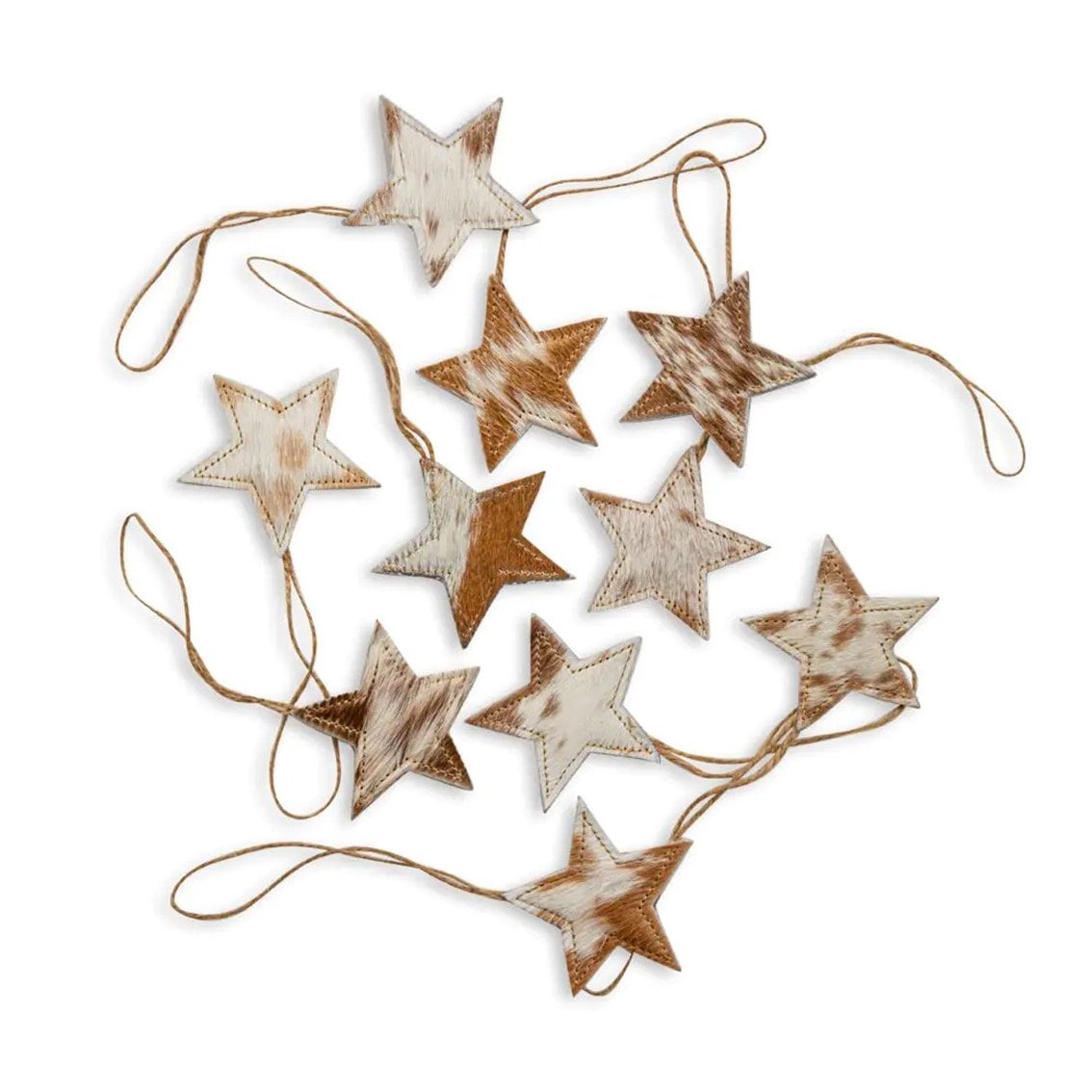 Cowhide Christmas Star Set in Brown | BUCKIN' BOOTS