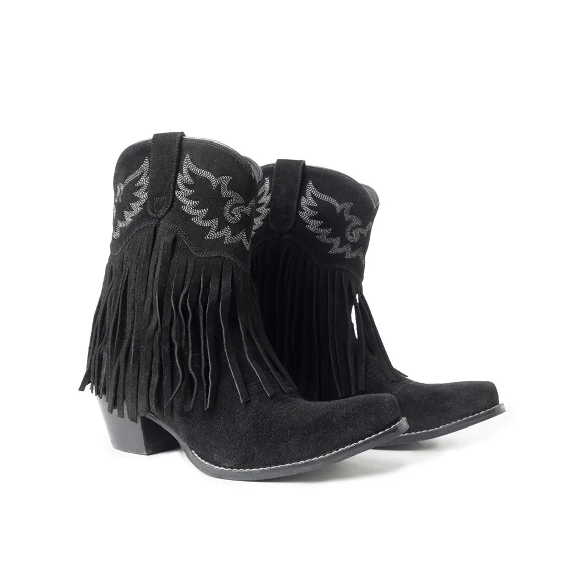 Rodeo Ride Booties In Black | BUCKIN' BOOTS