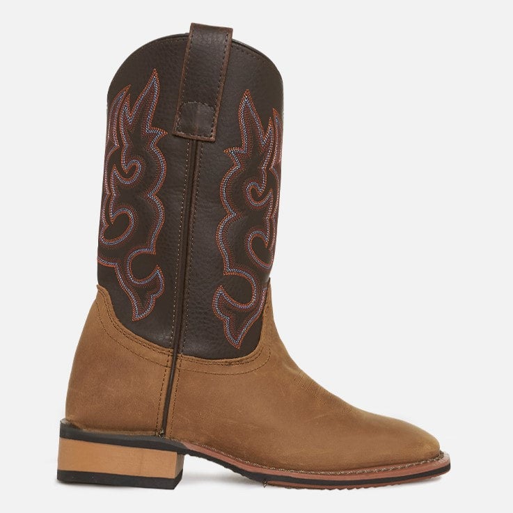 Baxter Square Toe Western Boots | BUCKIN' BOOTS