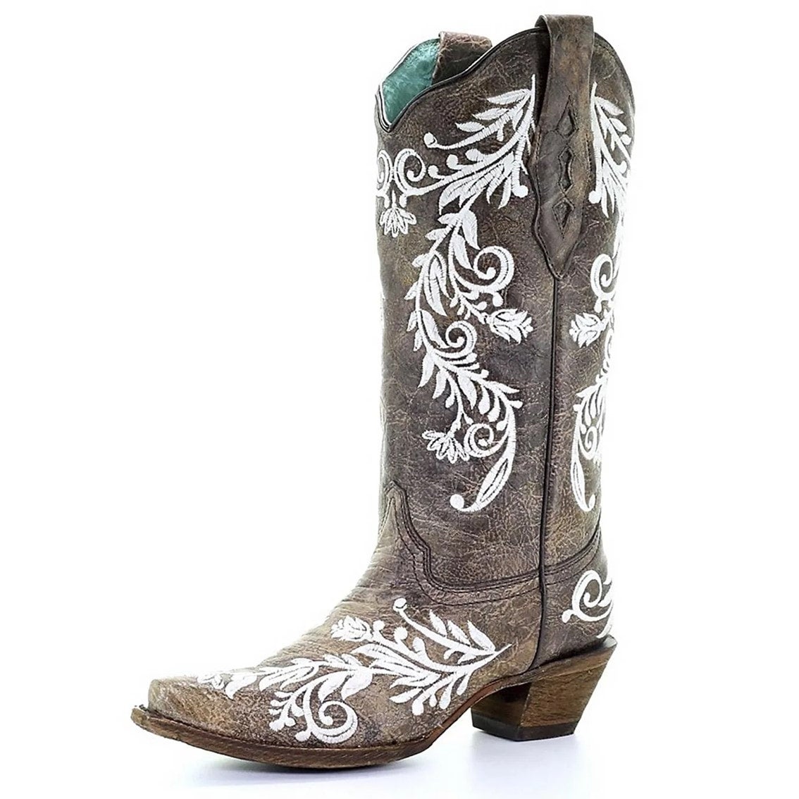 Corral White Embroidery - Glow Collection A3753 | BUCKIN' BOOTS