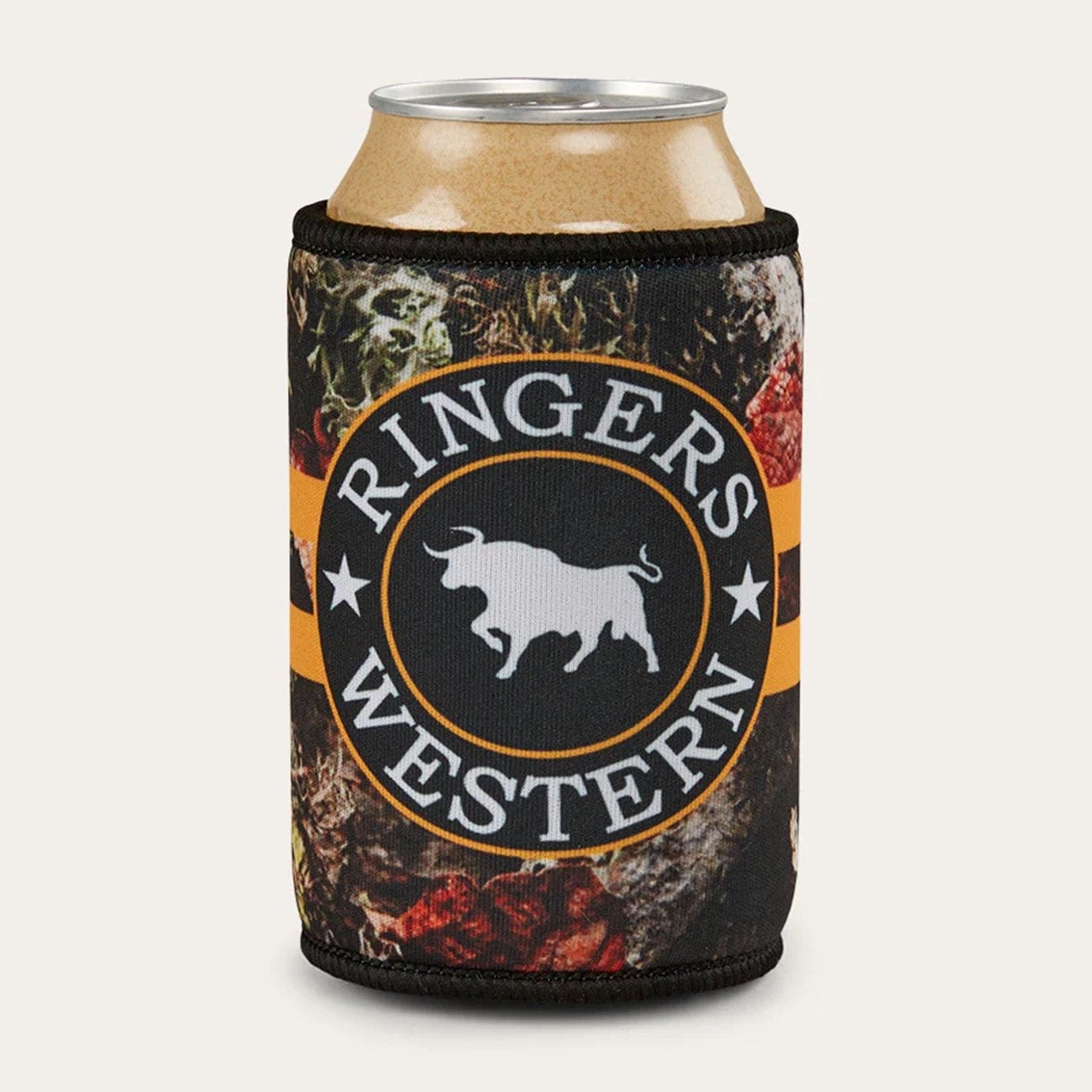 Ringers Western McCoy Stubby Cooler - Camo/Orange | BUCKIN' BOOTS