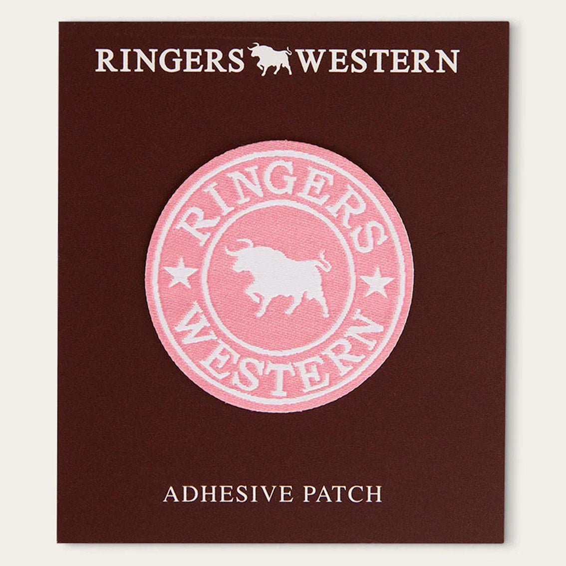Ringers Western Logo Patch - Pink/White | BUCKIN' BOOTS