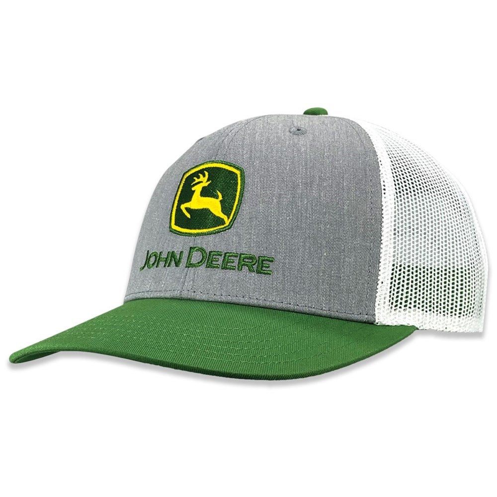 John Deere Cap - Green, Gray & White | BUCKIN' BOOTS