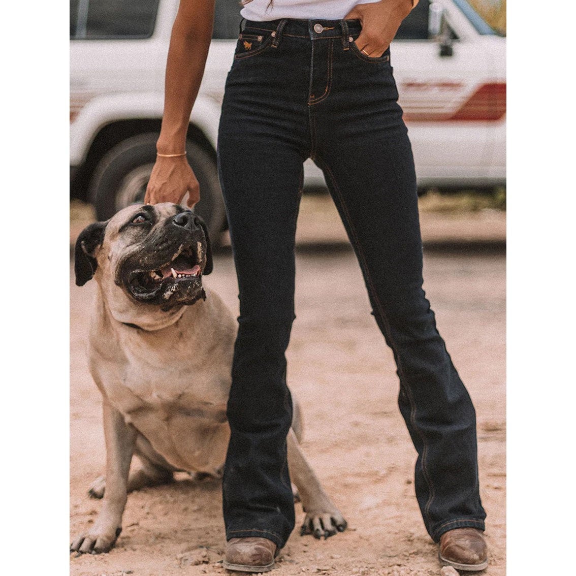 Penny Rodeo High Rise Bootleg Jean - Dark Blue - 32 Leg | BUCKIN' BOOTS
