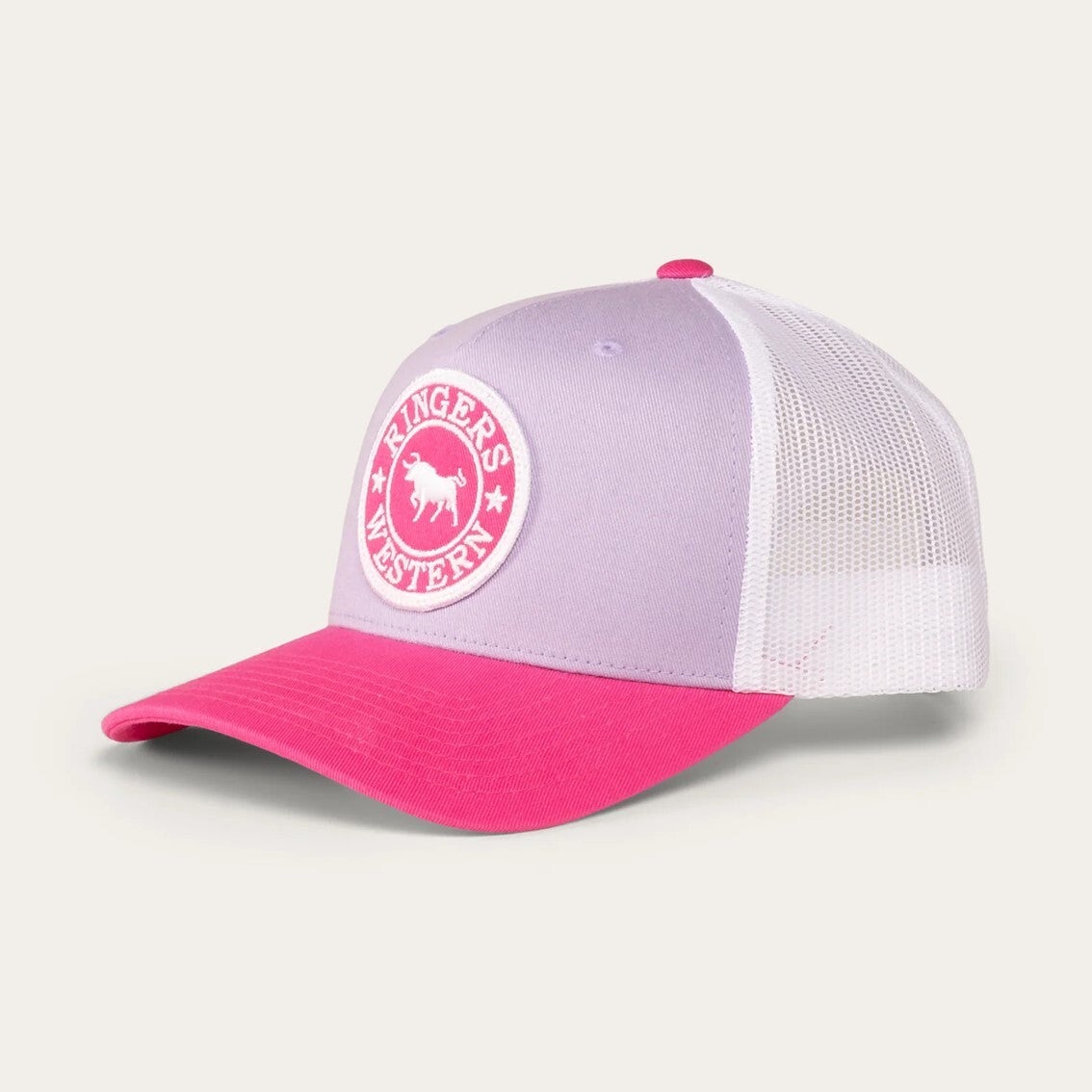 Signature Bull Kids Trucker Cap - Lilac/Candy | BUCKIN' BOOTS