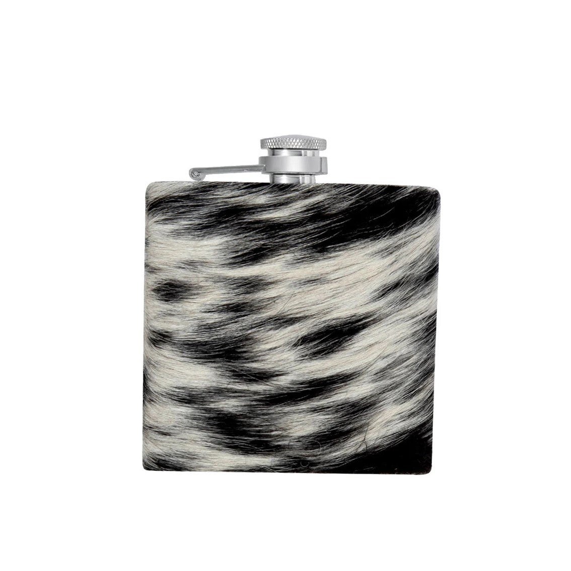 Mountain Trail Flask Black Cowhide 6 oz | BUCKIN' BOOTS